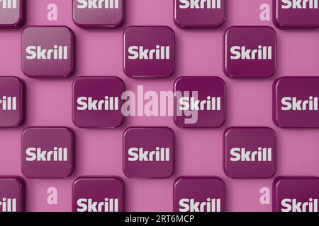 LONDON, UK - September 2023: Skrill online financial service provider ...