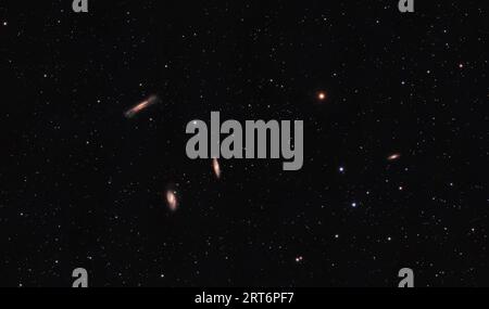 This is the "Leo Trio" or Leo Triplet of spiral galaxies, that includes ...