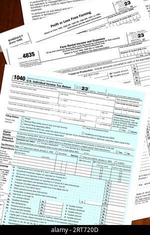 2023 IRS tax forms on a desktop Stock Photo - Alamy