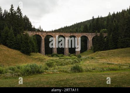 Landscape photo of majestic viaduct in the forest - Telgart, Slovakia ...