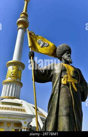 Ashgabat Independence Monument with Turkmen Warrior in Traditional ...