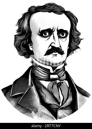 Portrait of Edgar Allan Poe Stock Vector Image & Art - Alamy