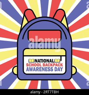 National School Backpack Awareness Day. Holiday concept. Template for ...