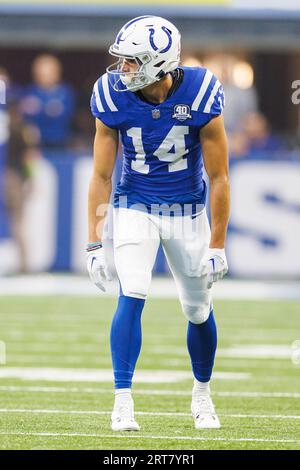 Indianapolis Colts wide receiver Alec Pierce (14) in action during the ...