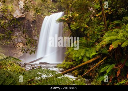 The popular Hopetoun Falls and surrounds after fierce winter storms ...