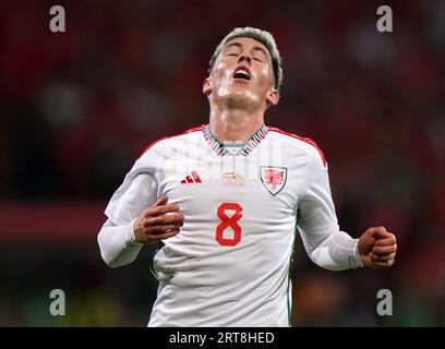 Wales' Harry Wilson reacts to a missed chance during the FIFA World Cup ...