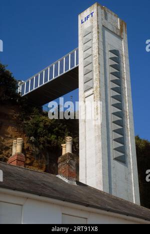 The iconic 1950s seaside cliff lift at Shanklin, Isle of Wight Stock ...