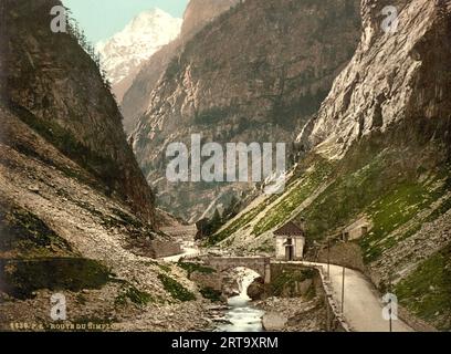 Old Napoleon Bridge, Gondo Gorge, Simplon Pass, Valais, Switzerland ...