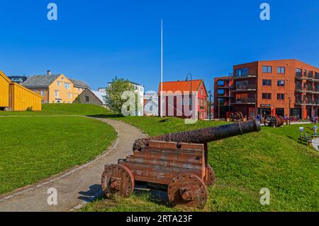 Skansen district, Tromso, Tromsoya Island, Troms og Finnmark, Norway ...