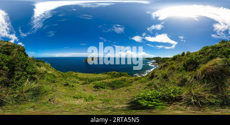 360° view of Blue ocean and island. Philippines - Alamy