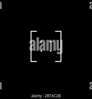 Futuristic GUI rectangular target, aim, sight, HUD reticle, cyberpunk ...