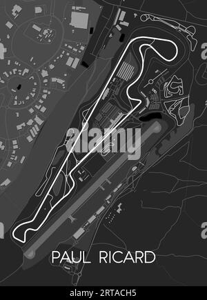 Circuit Paul Ricard Track Map for Poster Wall Art Stock Vector Image ...