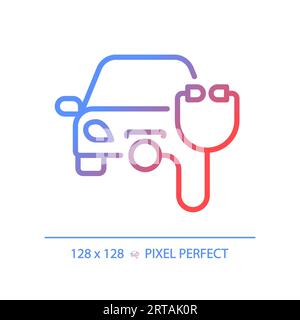 2D thin linear gradient car service icon Stock Vector Image & Art - Alamy