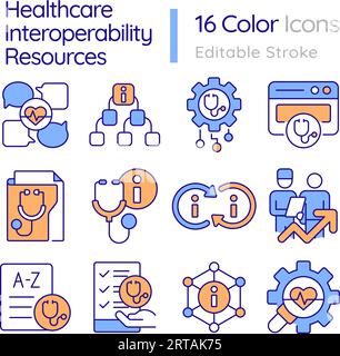 2D thin linear multicolor modularity icon Stock Vector Image & Art - Alamy