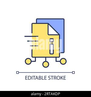 2D thin linear colorful AI ops observe icon Stock Vector Image & Art - Alamy
