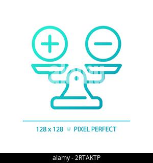 2D thin line gradient weight scale with tape measure icon Stock Vector ...