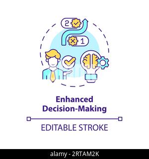 2D customizable line icon enhanced decision making concept Stock Vector Image & Art - Alamy