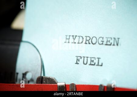 Green hydrogen text written with a typewriter Stock Photo - Alamy