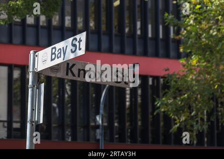 General street signage in Double Bay, Sydney's Eastern Suburbs Stock ...