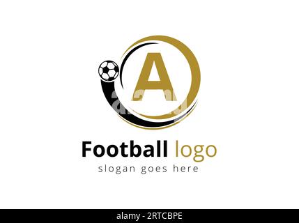 Initial M monogram alphabet with Football Logo Design Vector Template ...
