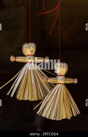 Tradition angels from handmade straw. National traditions of Ukraine ...