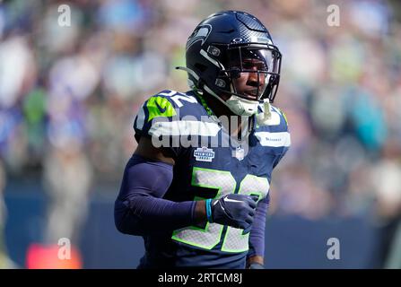 Seattle Seahawks safety Jerrick Reed II (32) wears a blue ski mask ...