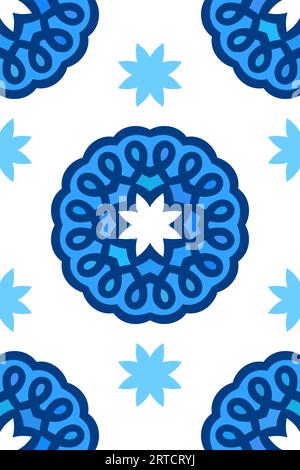 Abstract floral asian ornament. Seamless geometric pattern with swirl ...