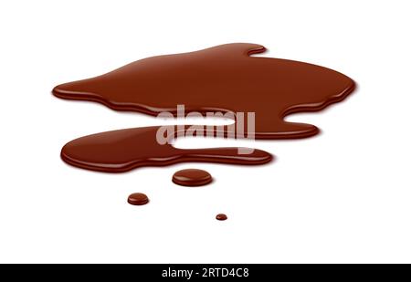 Liquid brown chocolate puddle, choco milk spill. Liquid chocolate ...
