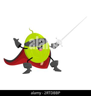 Funny superhero fruit and berry cartoon character set, flat vector ...