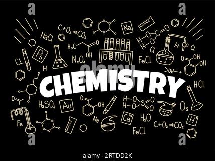 Chemical molecular formula black chalk icon. Bonding arrangement of ...