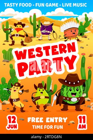 COUNTRY MUSIC FLYER American Cowboy Western Festival Vector ...