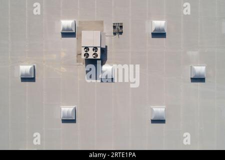 aerial view of a rooftop hvac system Stock Photo - Alamy