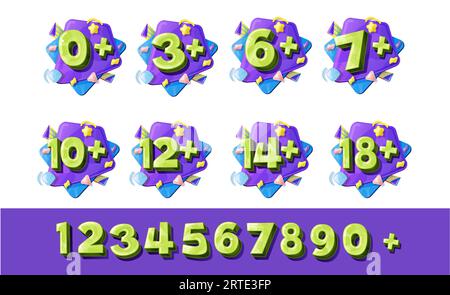 10 plus sign. Ten. Age restrictions, censorship, parental control. Icon ...