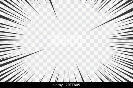 comic speed lines on transparent background Stock Vector Image & Art ...