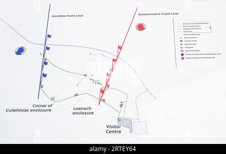 Map of Culloden Battlefield Stock Photo - Alamy