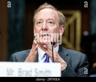Brad Smith, vice chair and president, Microsoft Corporation during a ...