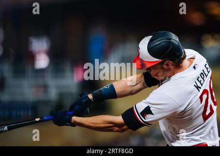 Minnesota Twins' Max Kepler bats against the Detroit Tigers in a ...