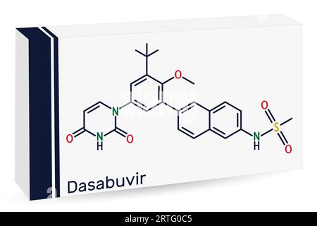 Skeletal formula of Dasabuvir. Drug chemical molecule Stock Vector ...