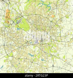 Modern City Map - Raleigh North Carolina city of the USA with ...