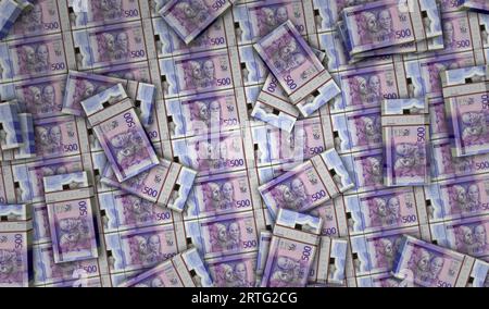 Jamaica money Jamaican Dollar money pack 3d illustration. 500 JMD ...