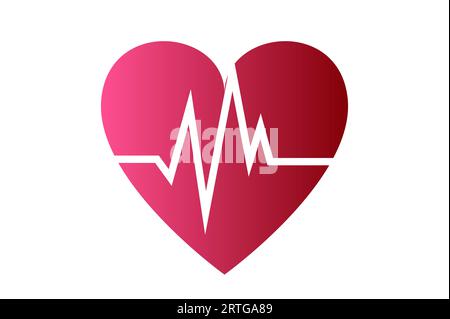 Ecg heart beat line icon symbol. Heartbeat pulse hospital logo sign ...
