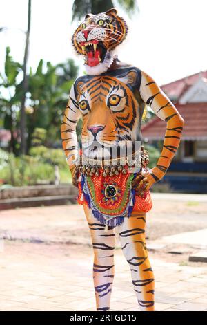 kerala festival -pulikali (tiger dance Stock Photo - Alamy