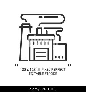 2D editable thin line factory icon Stock Vector Image & Art - Alamy