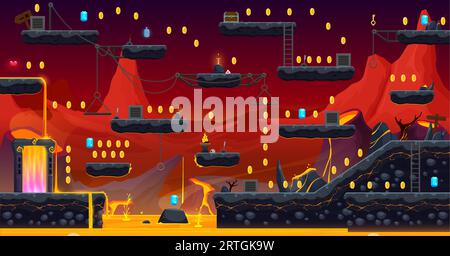 flow lava platform cartoon vector illustration Stock Vector Image & Art ...
