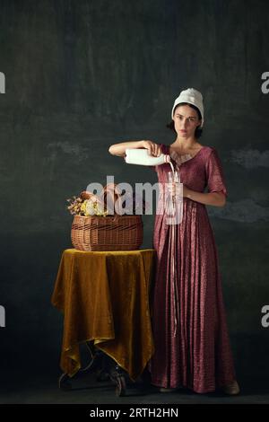 Servant girl, chambermaid, and female peasant and male peasant of ...