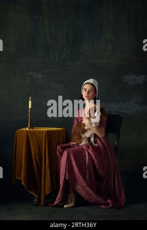 Servant girl, chambermaid, and female peasant and male peasant of ...