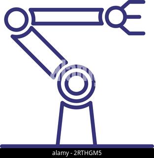 loader robot line icon, outline symbol, vector illustration, concept ...