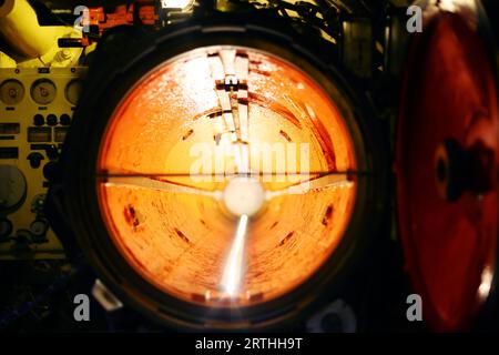 Structure of a submarine. Ships valves, main engine - engineering ...