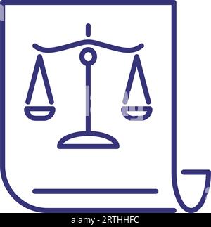 Arbitration line icon. Monochrome simple Arbitration outline icon for ...