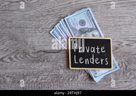 Private lenders text concept Stock Photo - Alamy